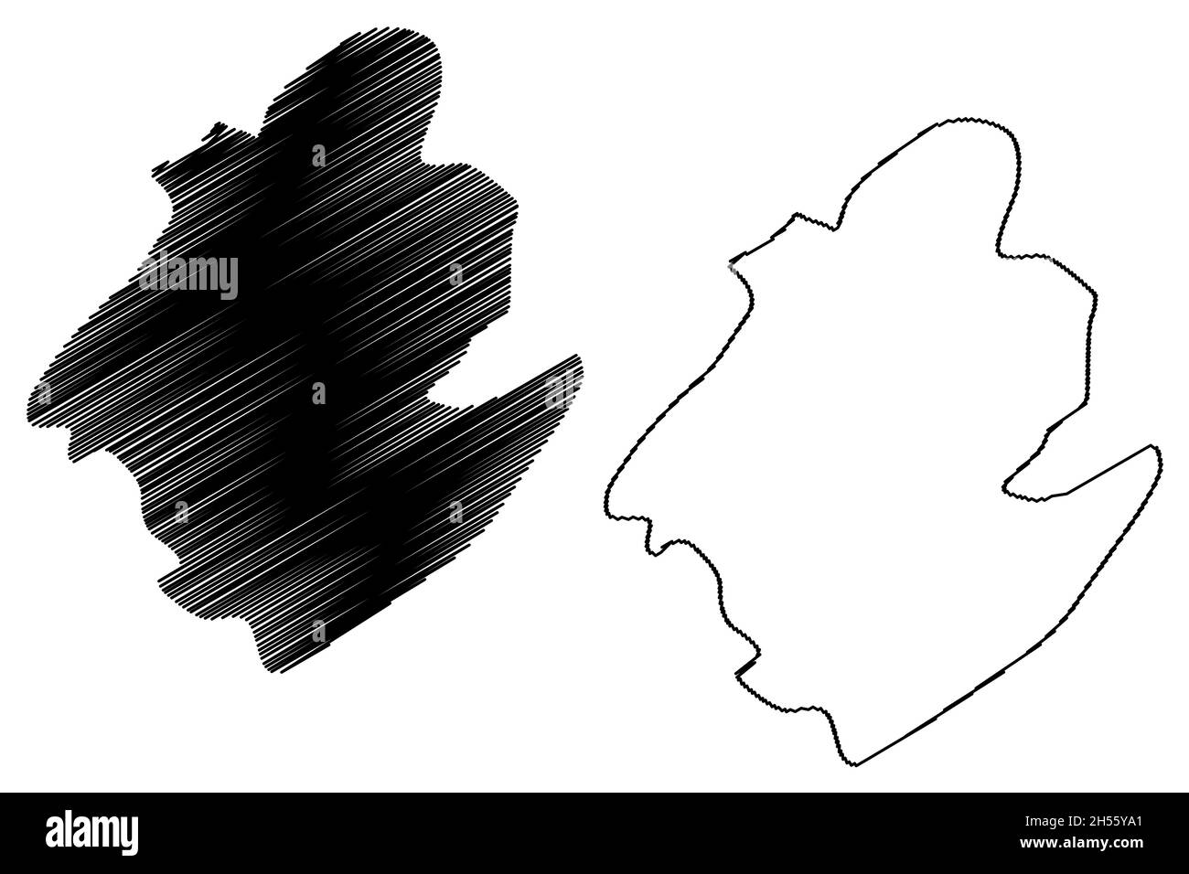 Sivasagar district (Assam State, Republic of India) map vector ...