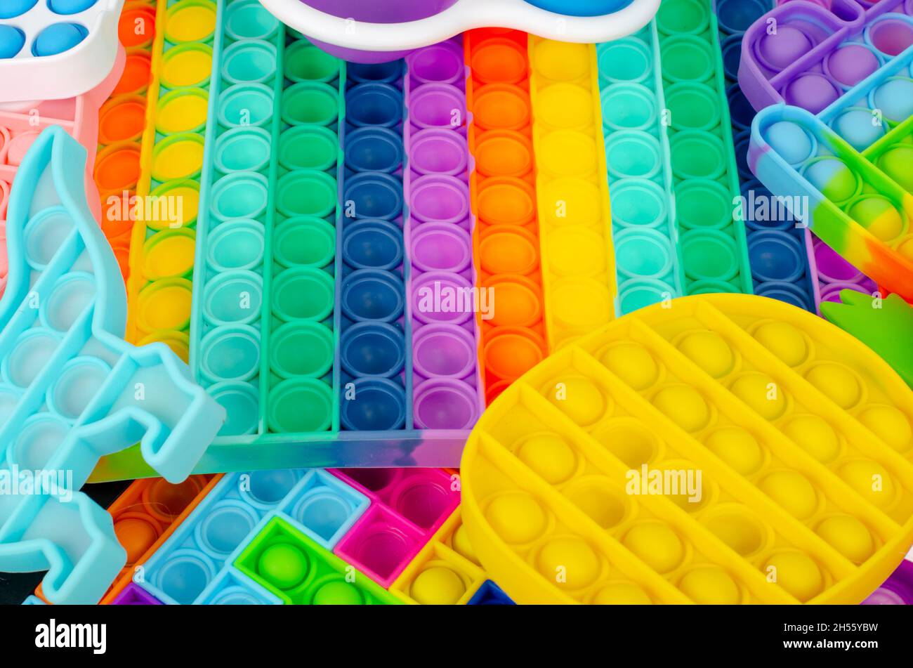 A set of different simple dimples, pop it. Fashionable and modern anti ...