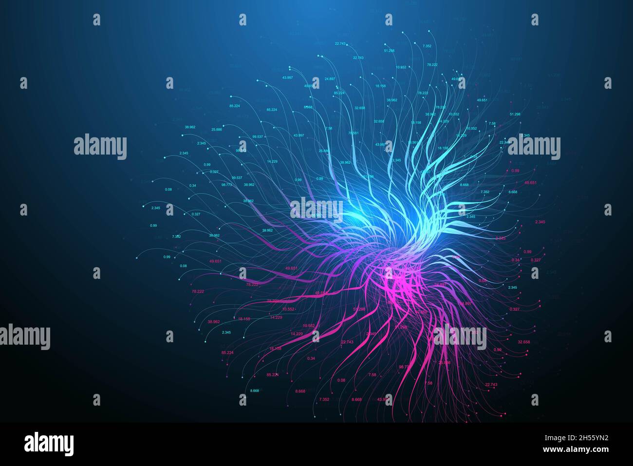 Quantum computer technology concept. Deep learning artificial ...