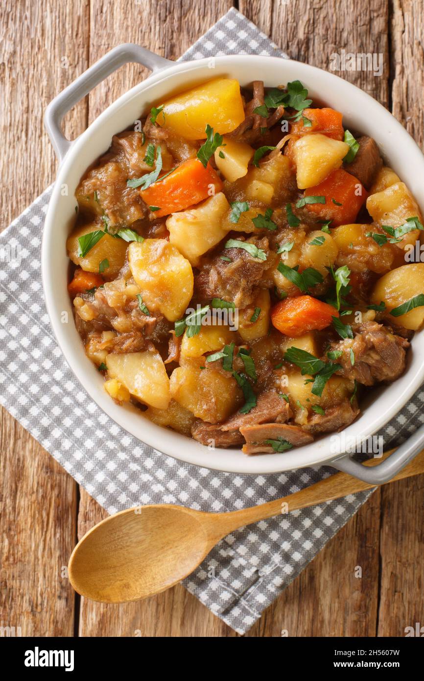 Traditional Scottish stovies consists of potatoes, meat, onions and ...