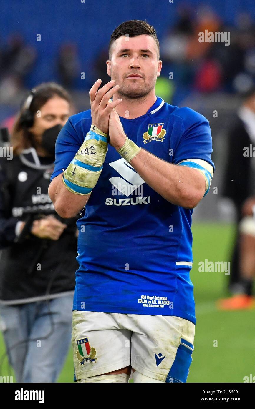 Sebastian NEGRI (ITA) during the Test Match Rugby Italy vs All Blacks ...