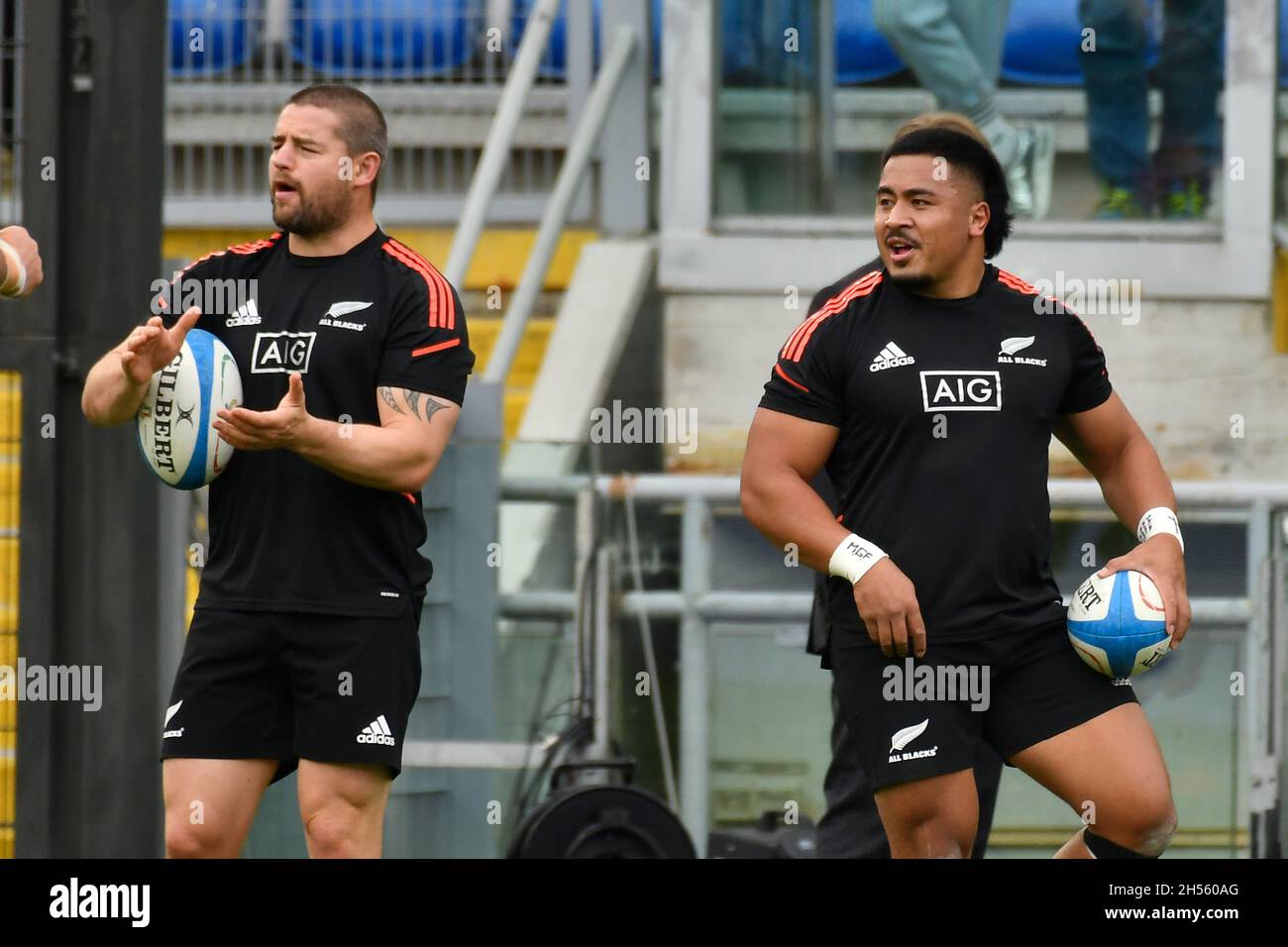 Dane Coles (NZL) and Asafo Aumua (NZL) during the Test Match Rugby ...