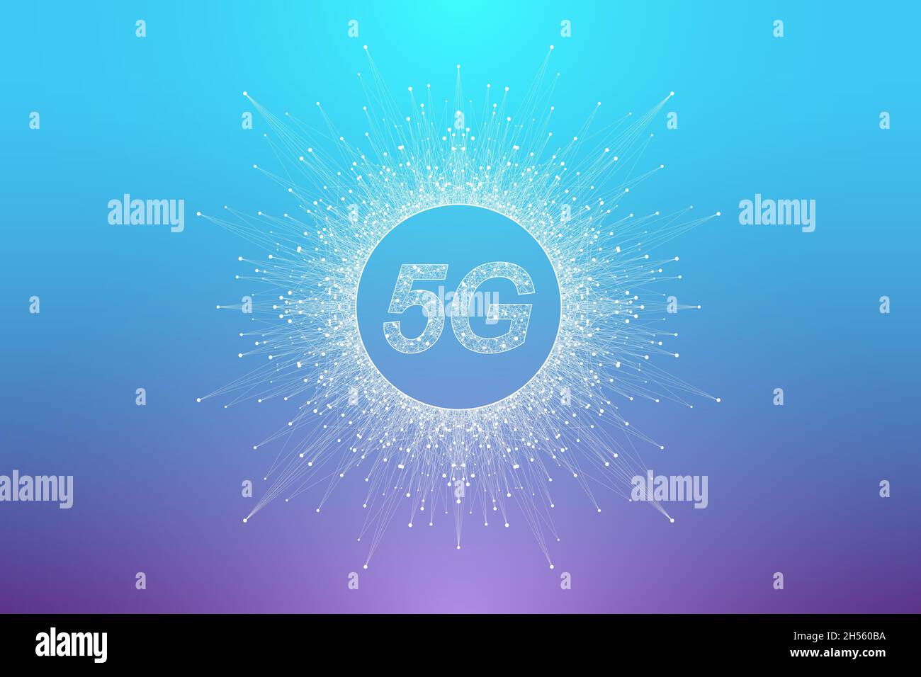 Concept of future technology 5G network wireless systems. The concept ...
