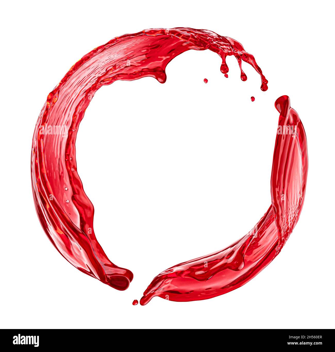 Circle berry juice splash isolated on white background Stock Photo - Alamy