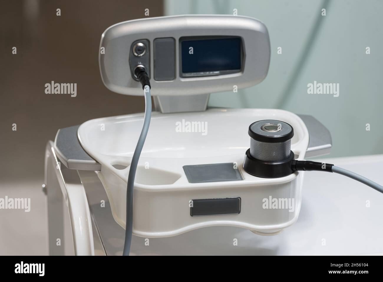 Woman cosmetology procedure device. Machine for light face treatment ...