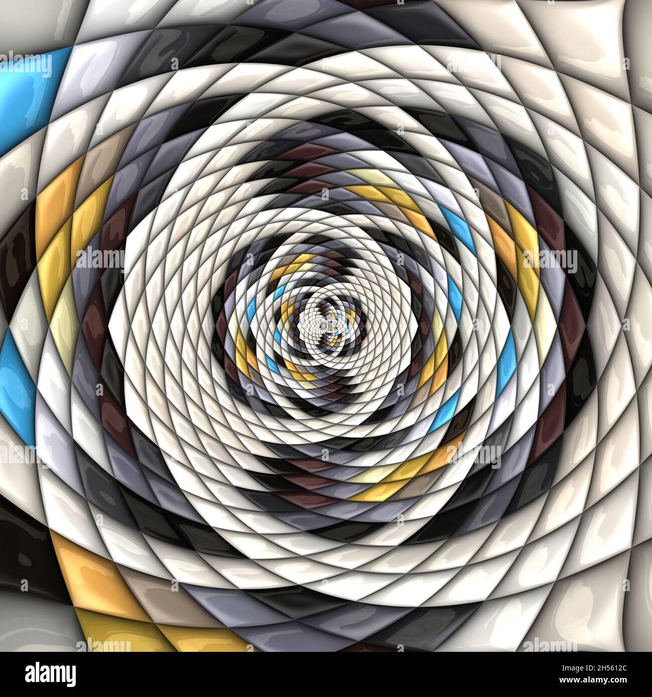 3D render of puff pixels colorful fractal ornament mosaic background ...