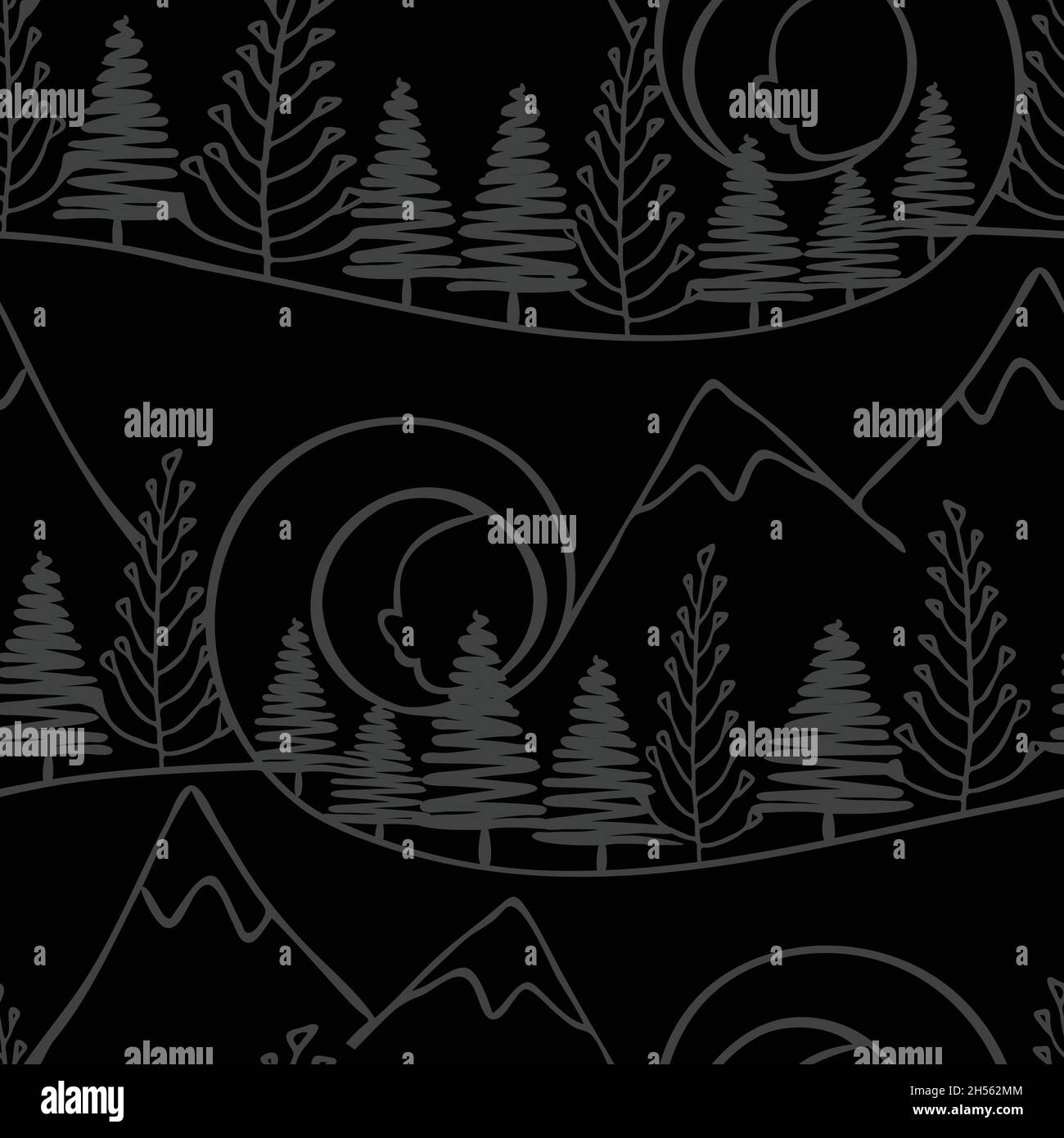 Line art landscape hi-res stock photography and images - Alamy