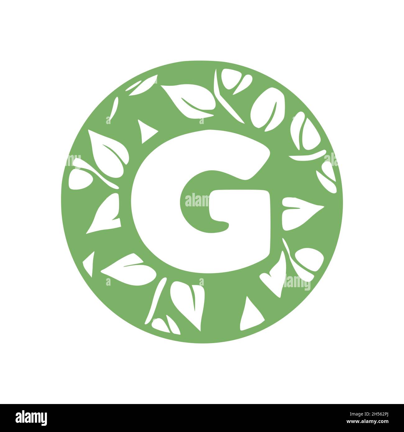 Letter g green initials logo hi-res stock photography and images - Alamy