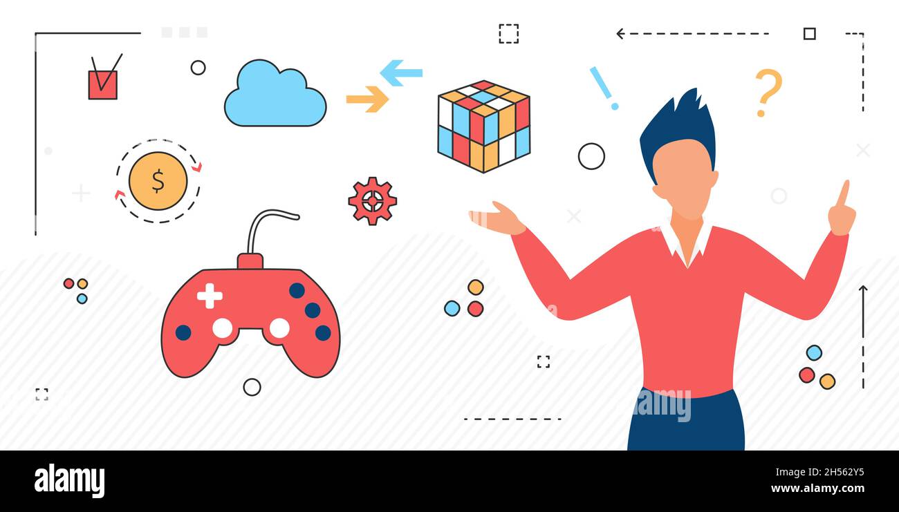 Work online games social Stock Vector Images - Alamy