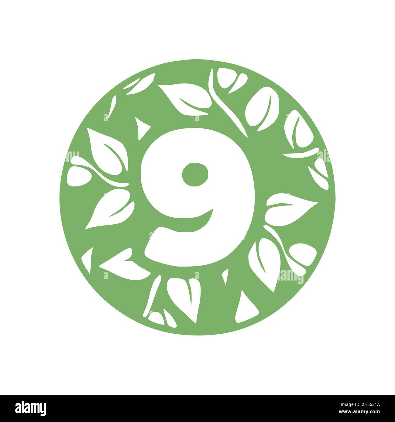 Number 9 leaves Stock Vector Images - Alamy