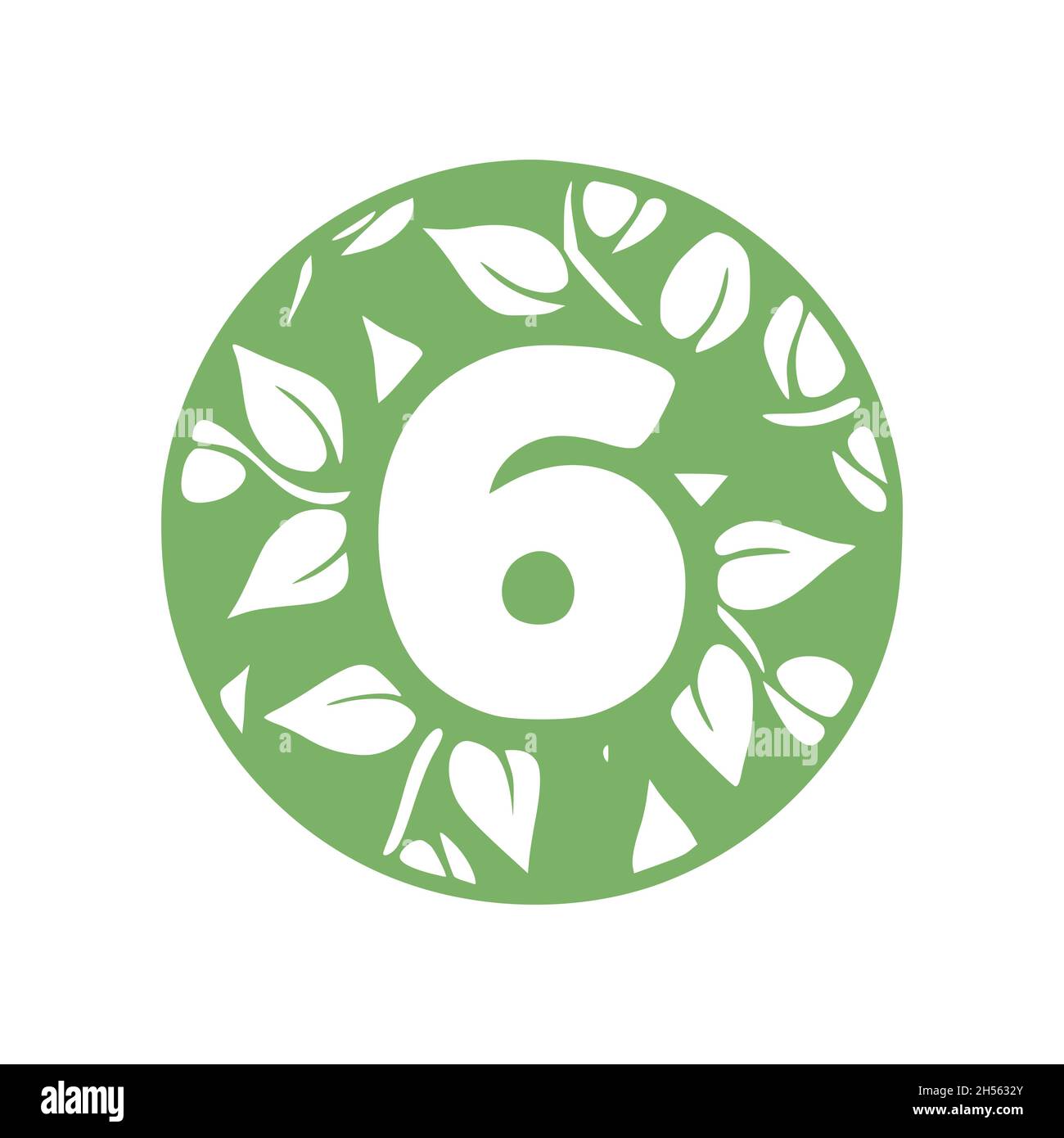 6 round leaves Stock Vector Images - Alamy