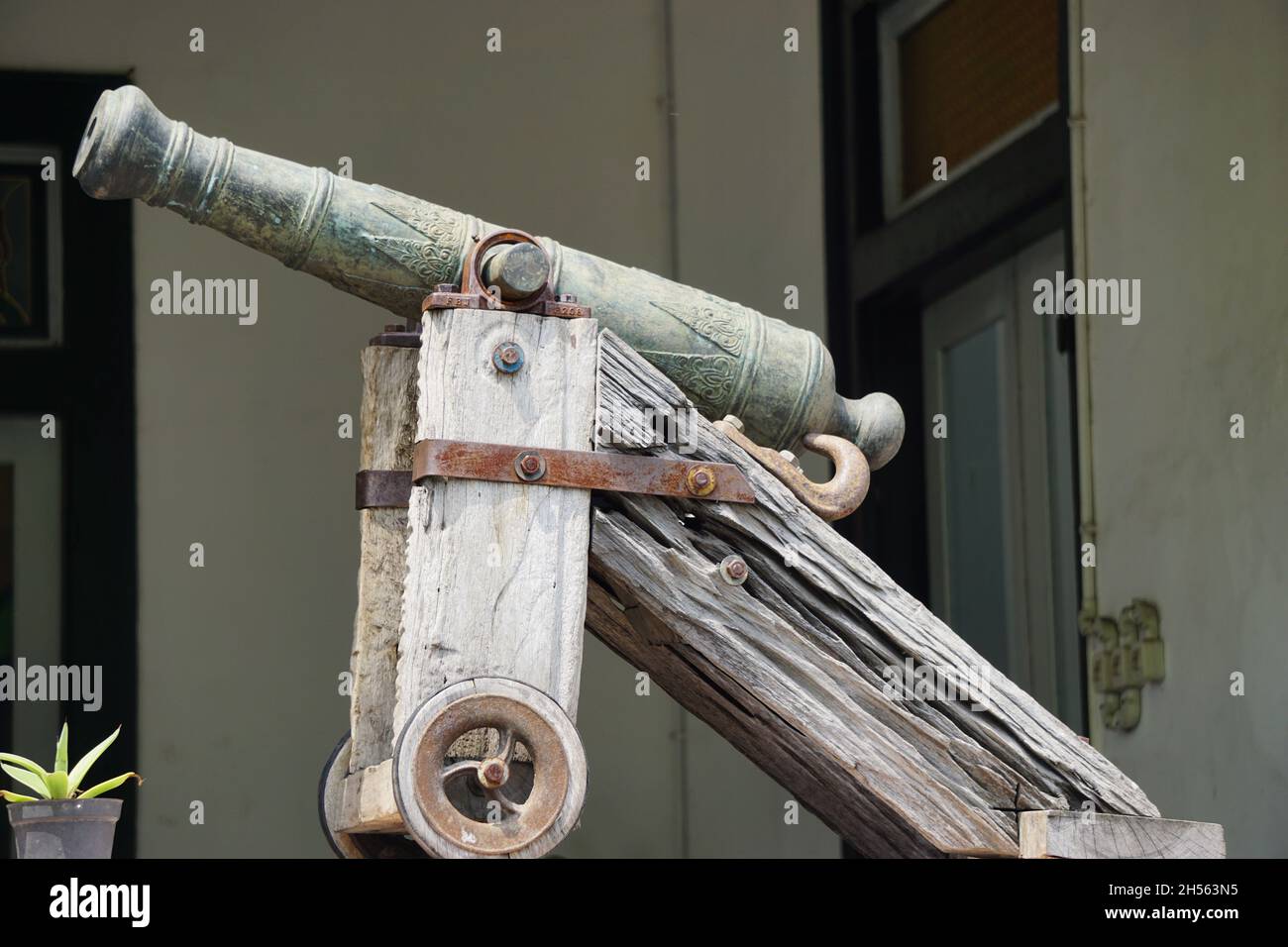 Ancient cannon with natural background Stock Photo - Alamy