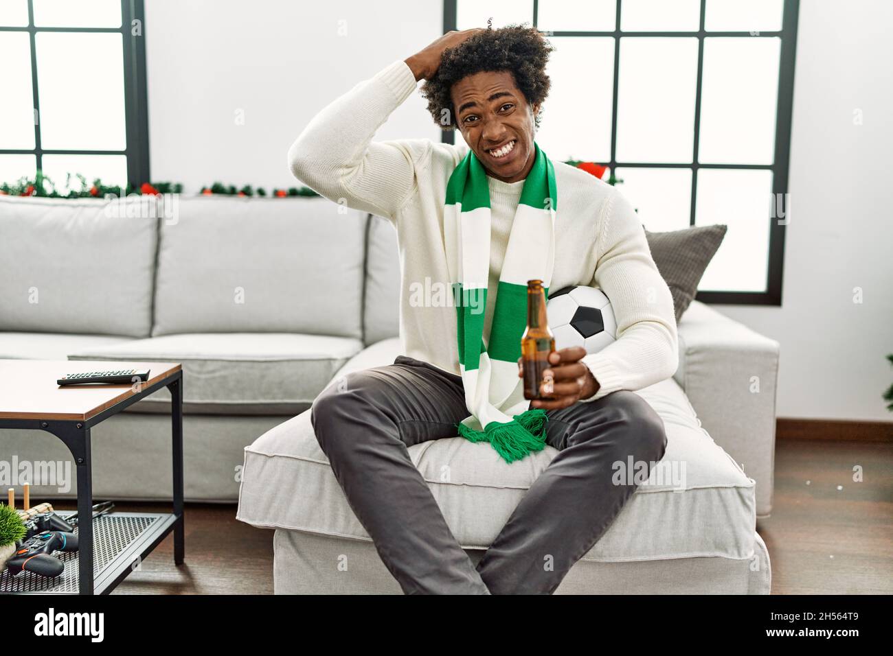 Angry sad man drinking beer hi-res stock photography and images - Alamy