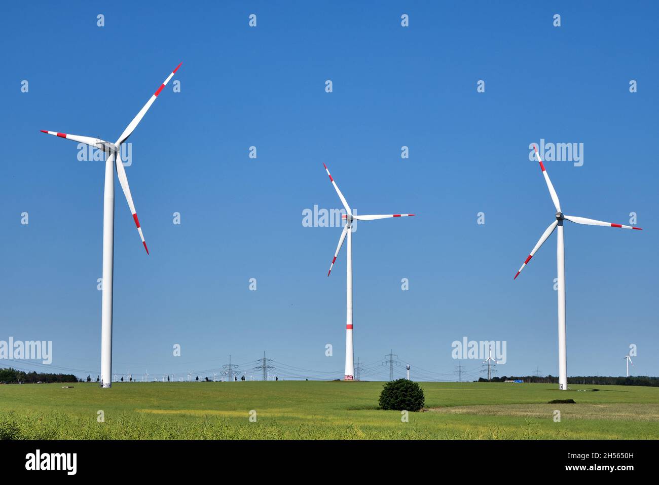 Modern wind power turbines seen in Germany Stock Photo - Alamy