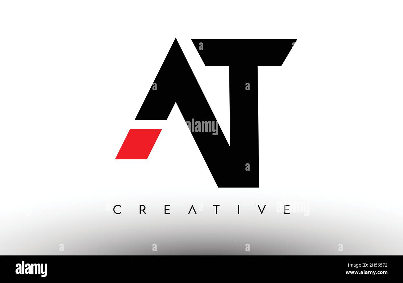AT Creative Modern Letter Logo Design. AT Icon Letters Logo Vector ...