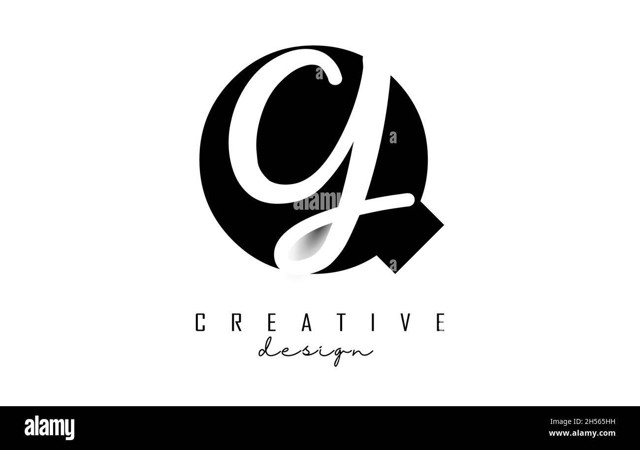 Letters logo with a minimalist design. Geometric and handwritten ...