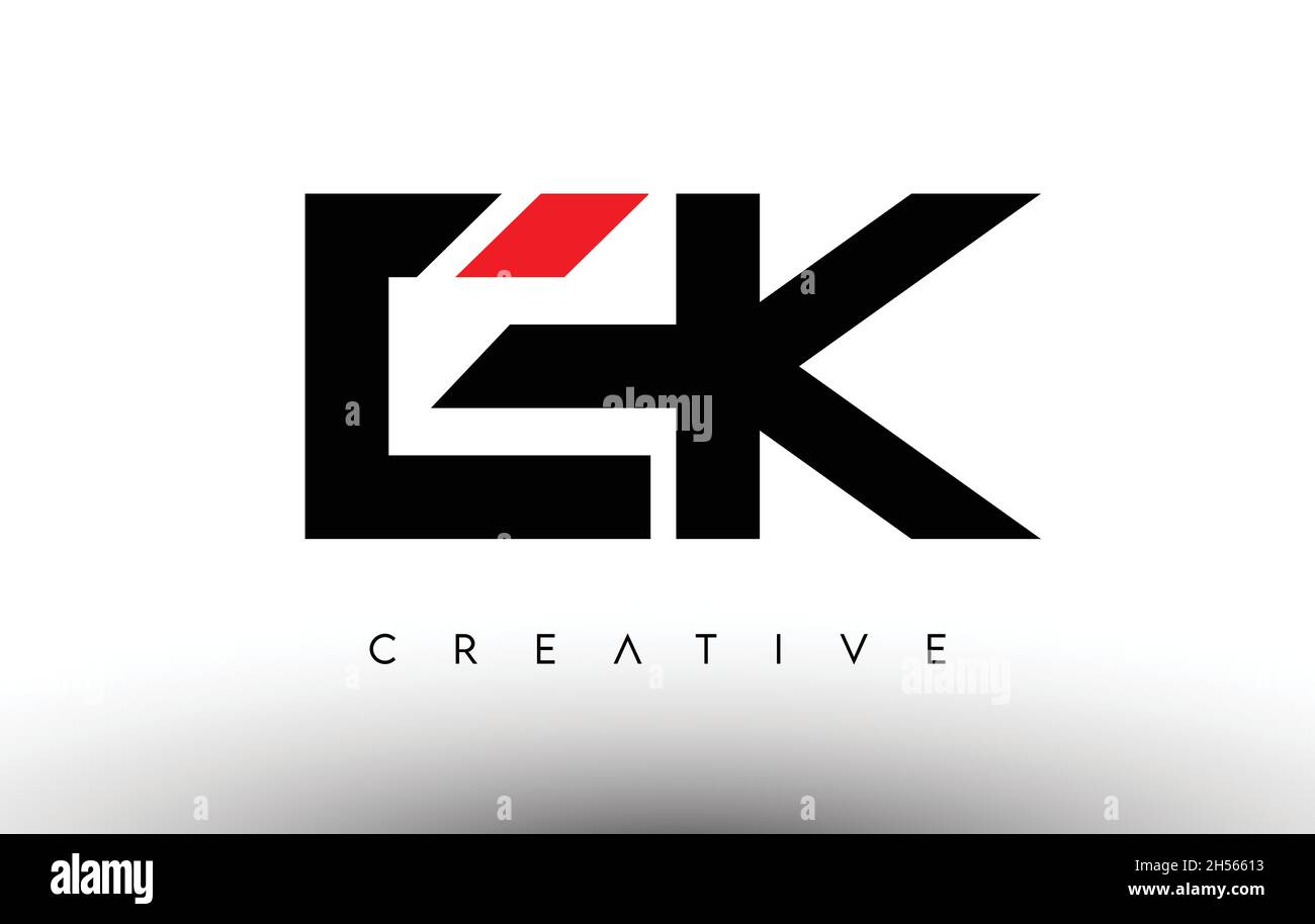 EK Creative Modern Letter Logo Design. EK Icon Letters Logo Vector ...