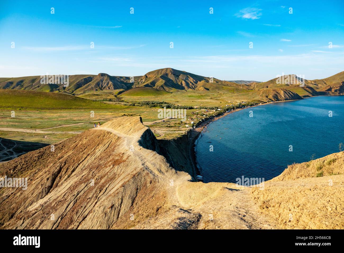 Crimea peninsula. Koktebel. Cape Hameleon. Coastline of the Black sea ...