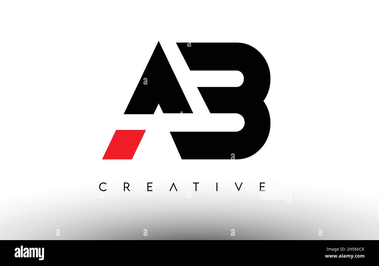AB Creative Modern Letter Logo Design. AB Icon Letters Logo Vector Illustration with Black and ...