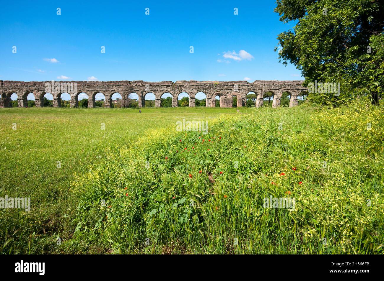 Ancient Aqueduct Claudio-Anio Novus, Park of the Aqueducts (Parco degli ...