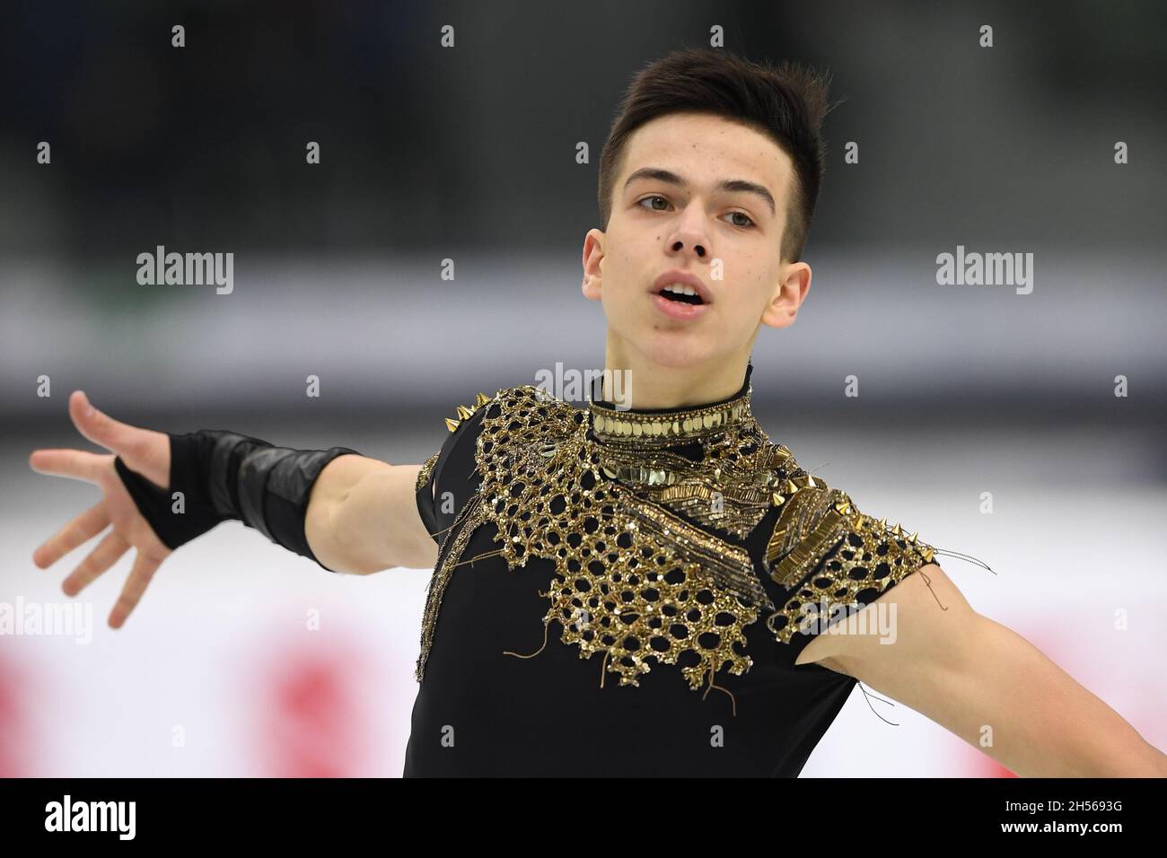 Petr GUMENNIK, Russia, during Men Free Skating, at the ISU Grand Prix ...