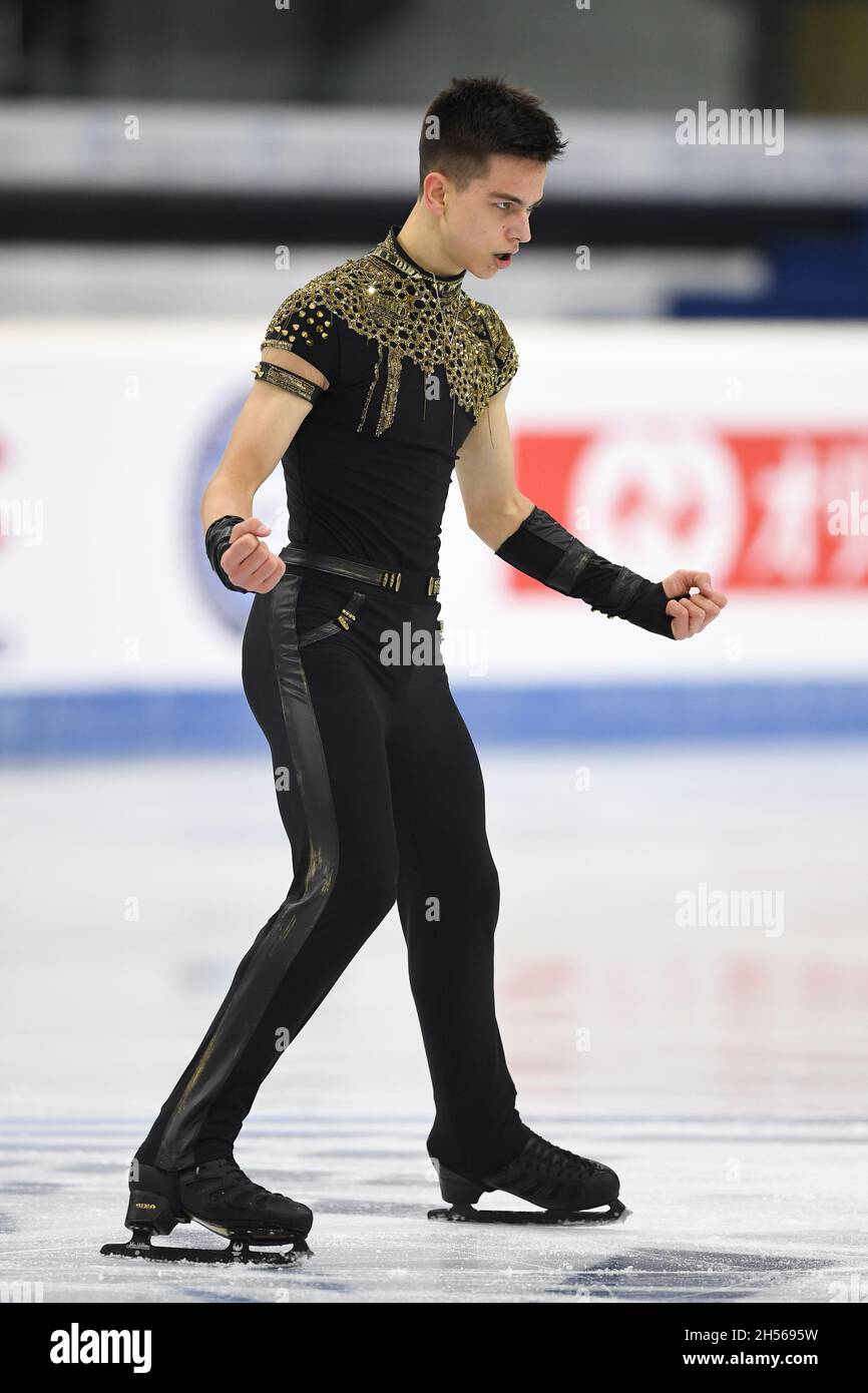 Petr GUMENNIK, Russia, during Men Free Skating, at the ISU Grand Prix ...