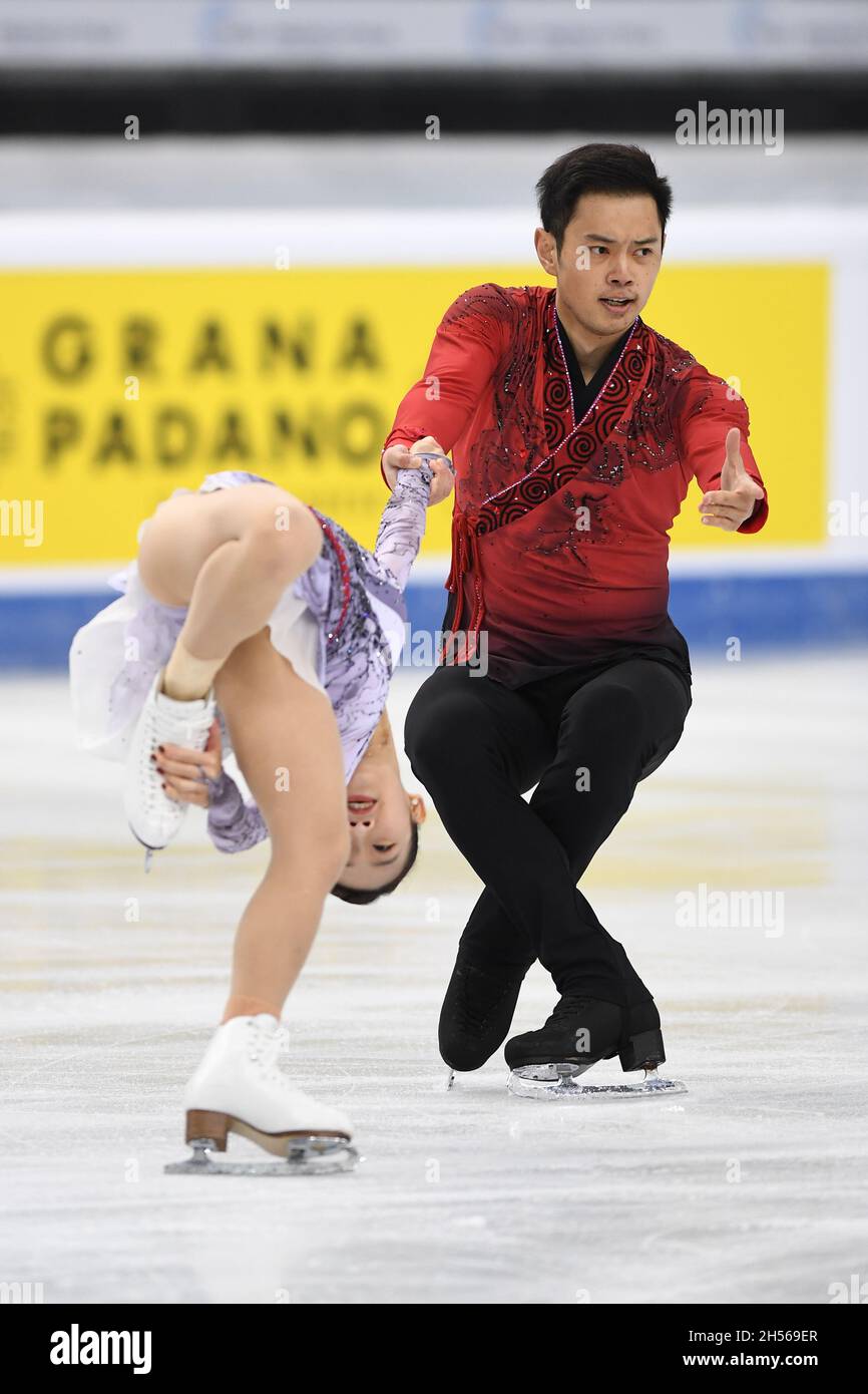 Cheng PENG & Yang JIN, China, during Pairs Free Skating, at the ISU ...
