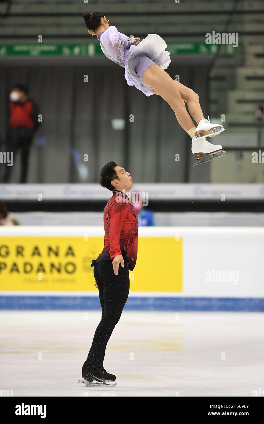 Cheng PENG & Yang JIN, China, during Pairs Free Skating, at the ISU ...