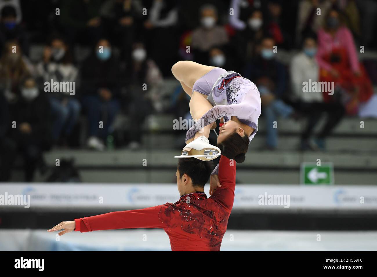 Cheng PENG & Yang JIN, China, during Pairs Free Skating, at the ISU ...
