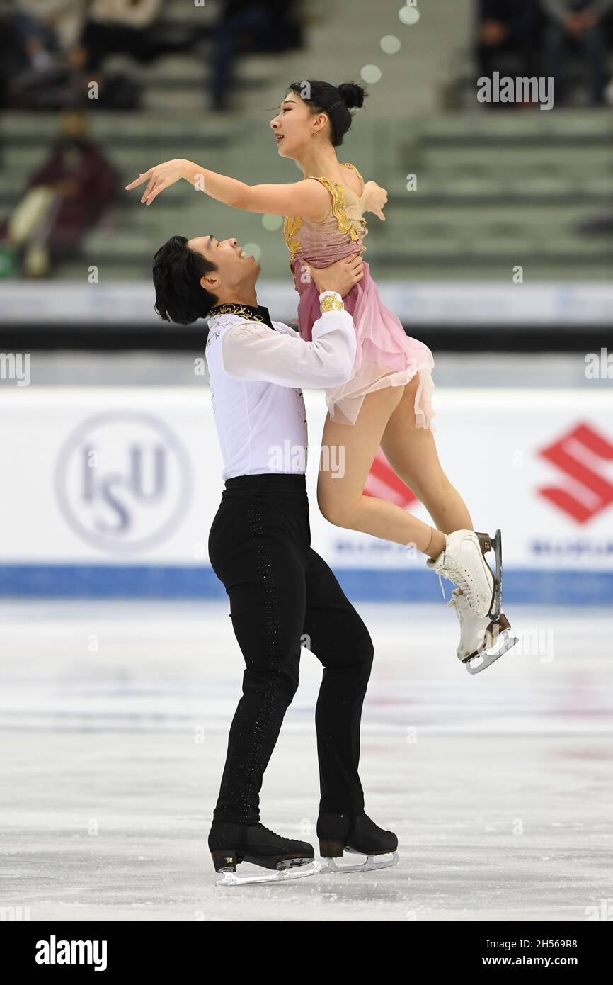 Hong CHEN & Zhuoming SUN, China, during Ice Dance, Free Dance, at the ISU Grand Prix of Figure ...
