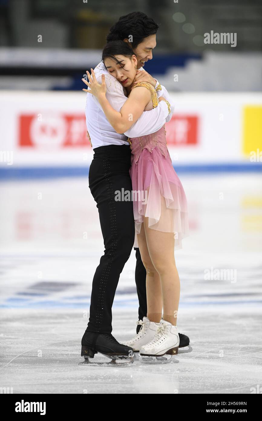Hong CHEN & Zhuoming SUN, China, during Ice Dance, Free Dance, at the ISU Grand Prix of Figure ...