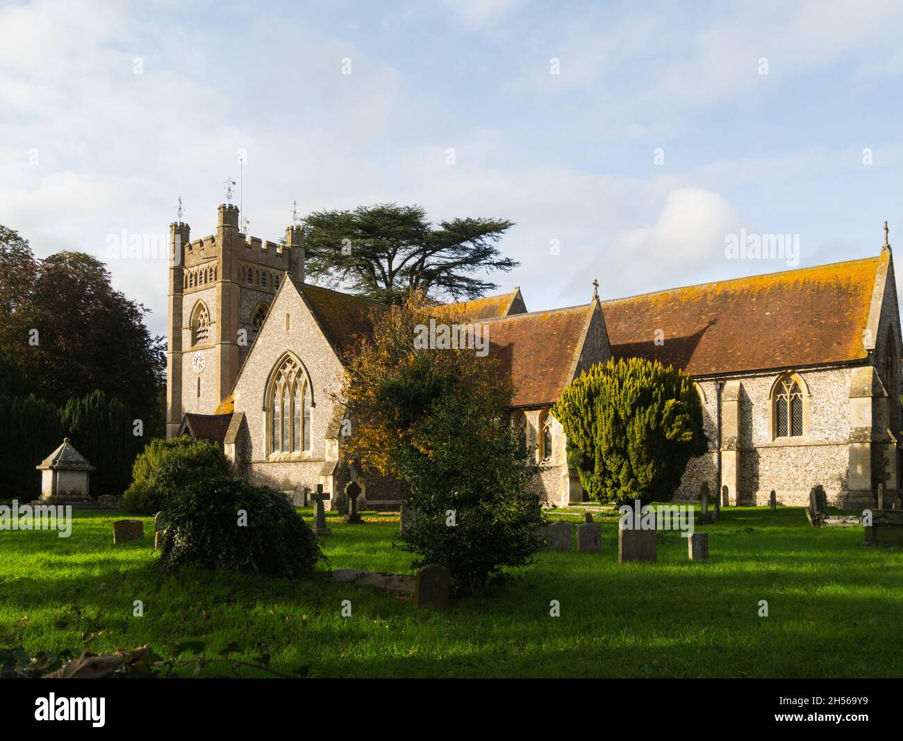 St Mary the Virgin Church and and churchyard Hambleden Buckinghamshire ...