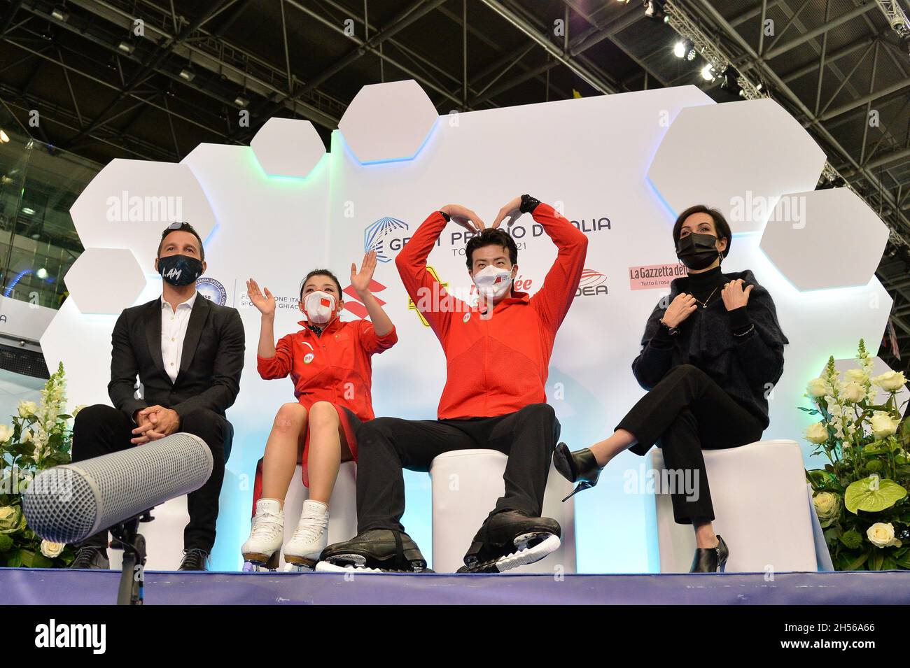 Shiyue WANG & Xinyu LIU, China, during Ice Dance, Free Dance, at the ISU Grand Prix of Figure ...