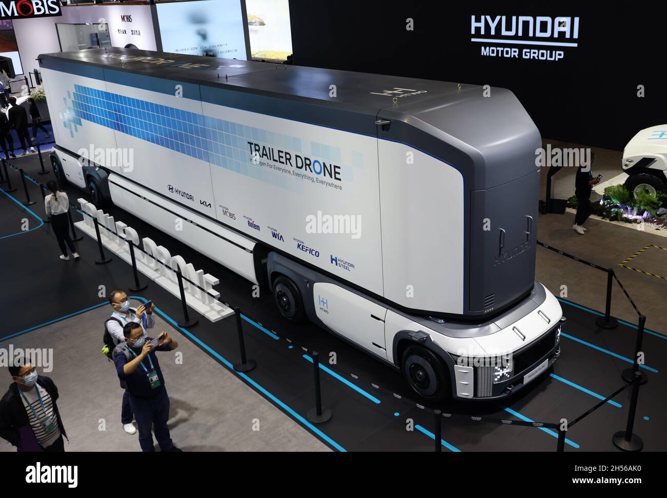 Shanghai. 7th Nov, 2021. Photo taken on Nov. 7, 2021 shows a Hyundai ...