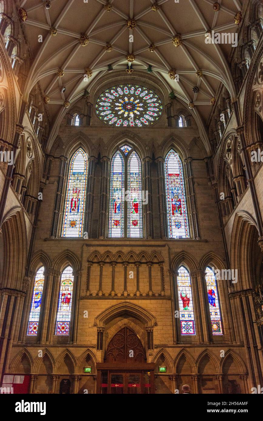 Rose Window of York Minster in North Yorkshire Stock Photo - Alamy