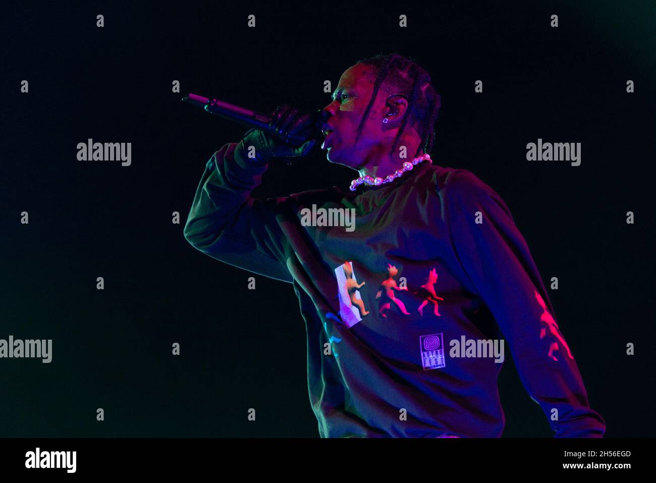 Travis Scott performs at his third annual Astroworld Festival in ...