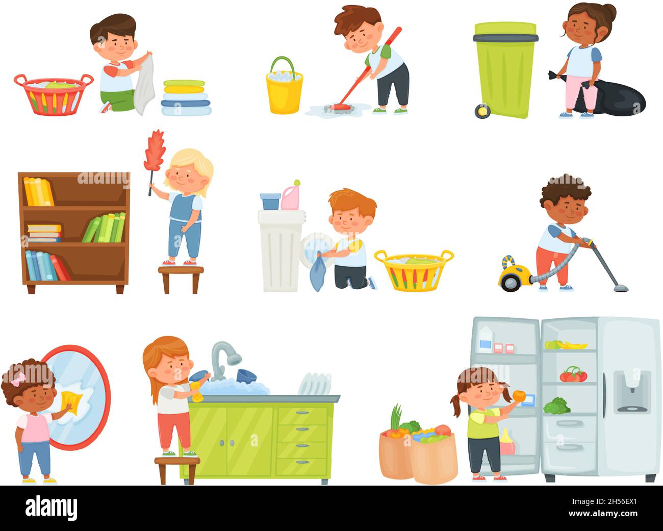 Doing chore chores Stock Vector Images - Alamy