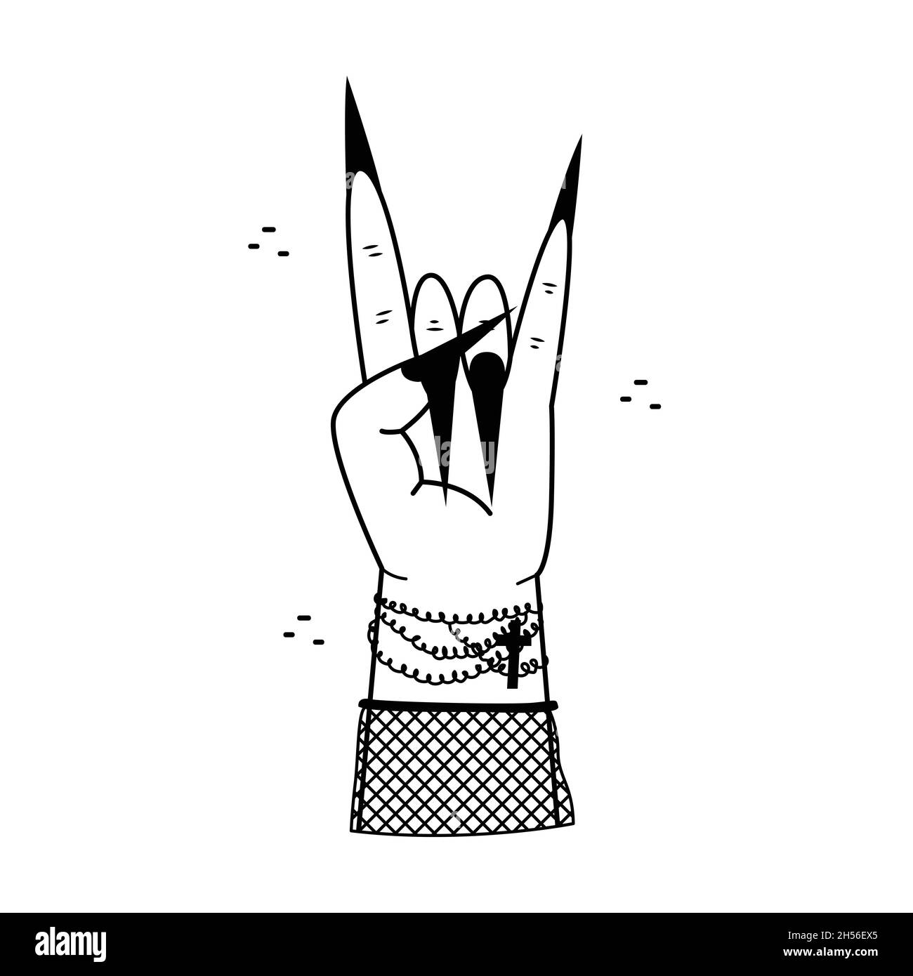 Woman pointing on touch Stock Vector Images - Alamy