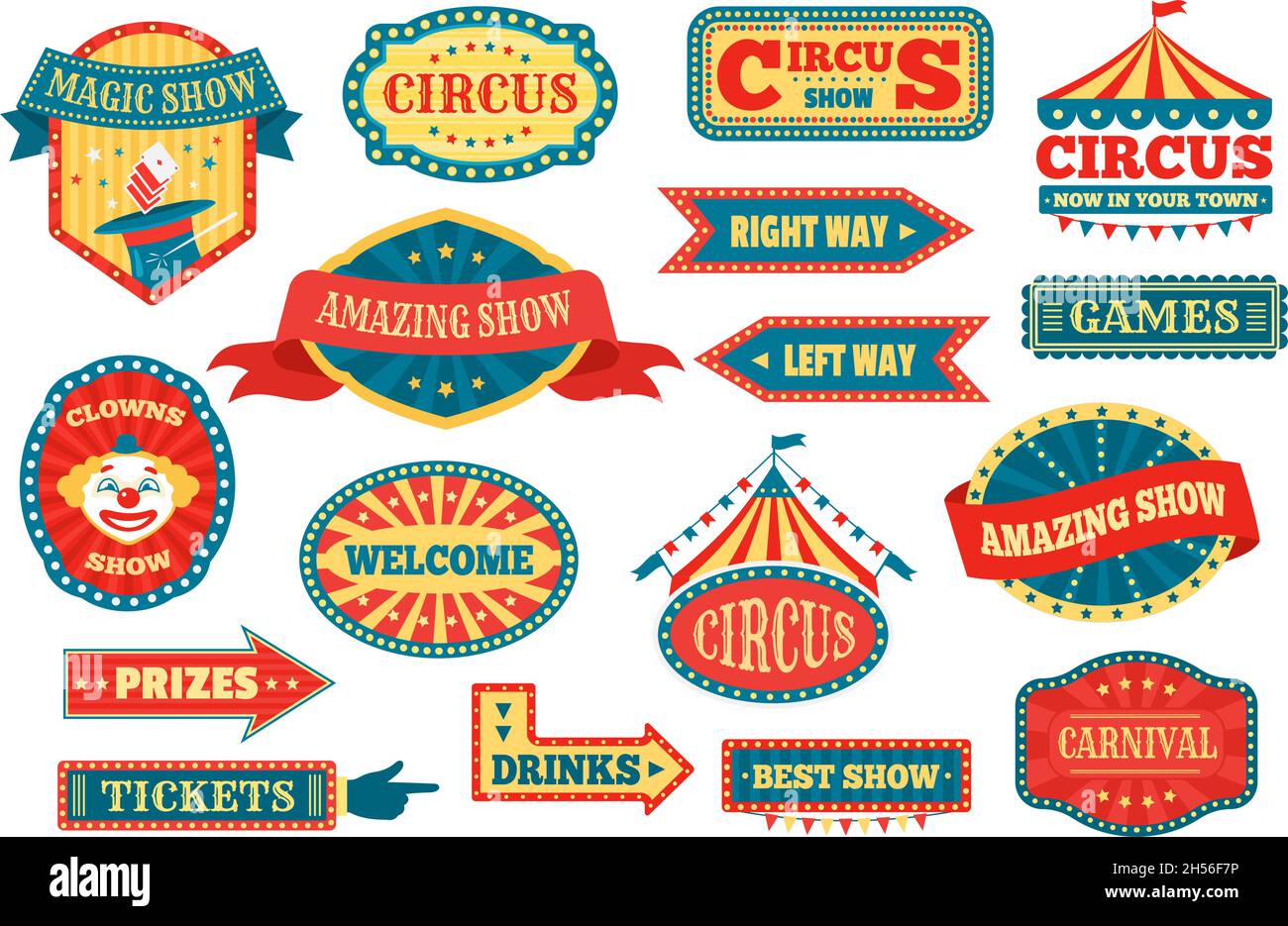 Circus Photo Booth Props Printable