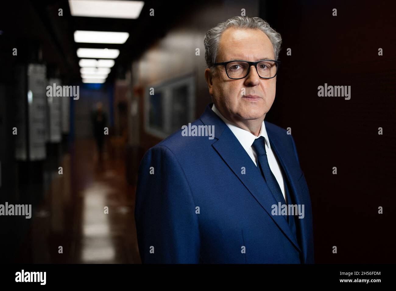 Portrait of President of the French National Assembly Richard Ferrand ...