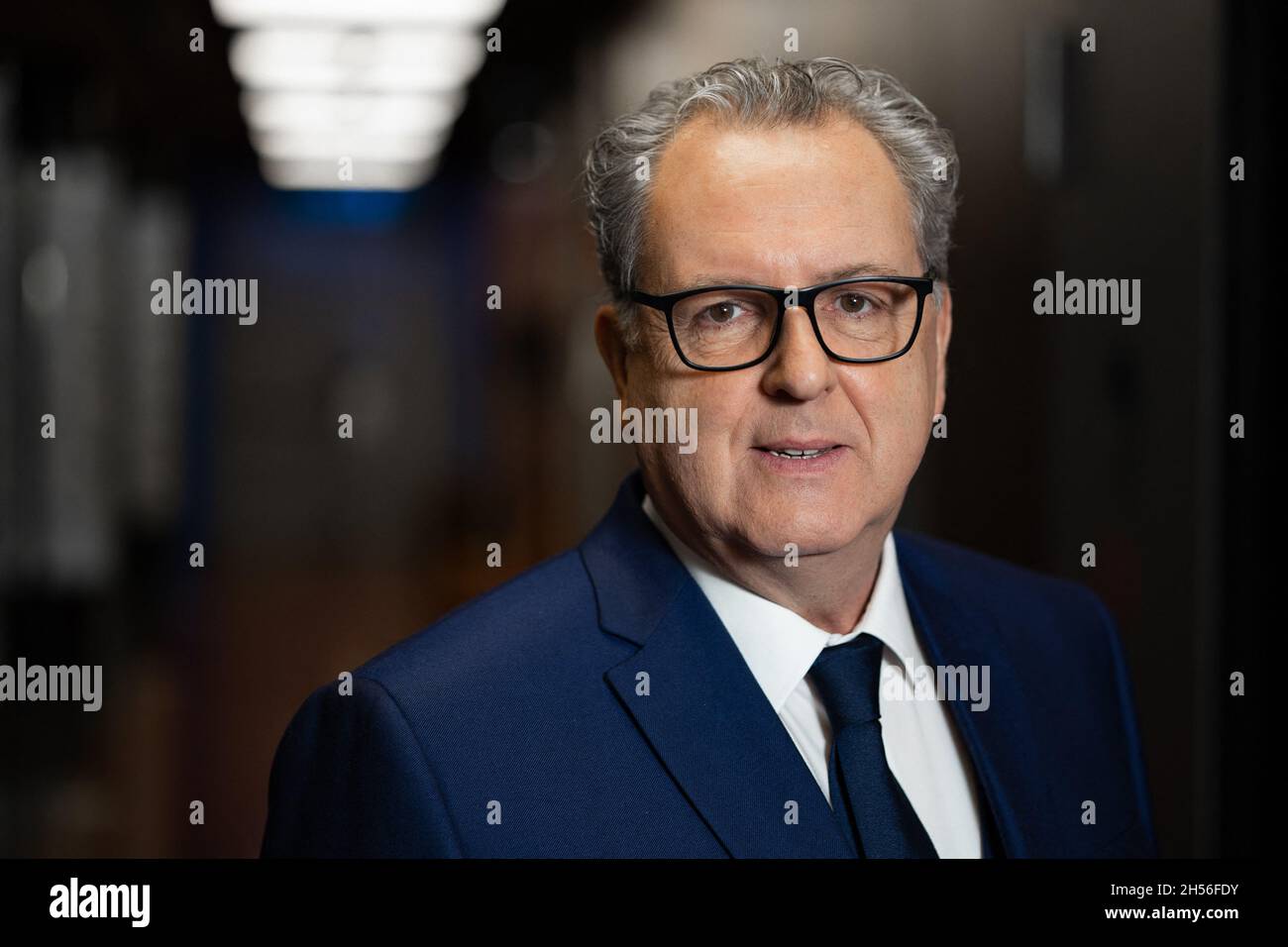 Portrait of President of the French National Assembly Richard Ferrand ...