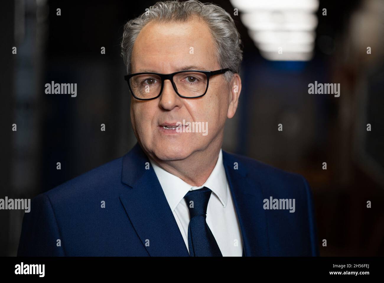 Portrait of President of the French National Assembly Richard Ferrand ...