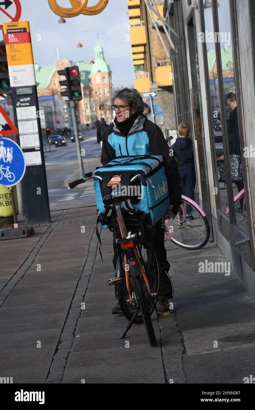 Wolt bike rider hi-res stock photography and images - Alamy