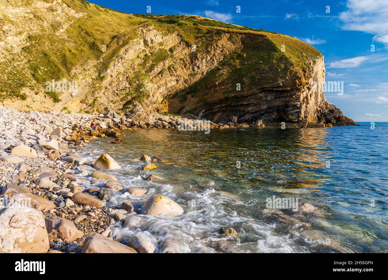 Pondfield Cove at Worbarrow Bay near the abandoned ghost village of ...