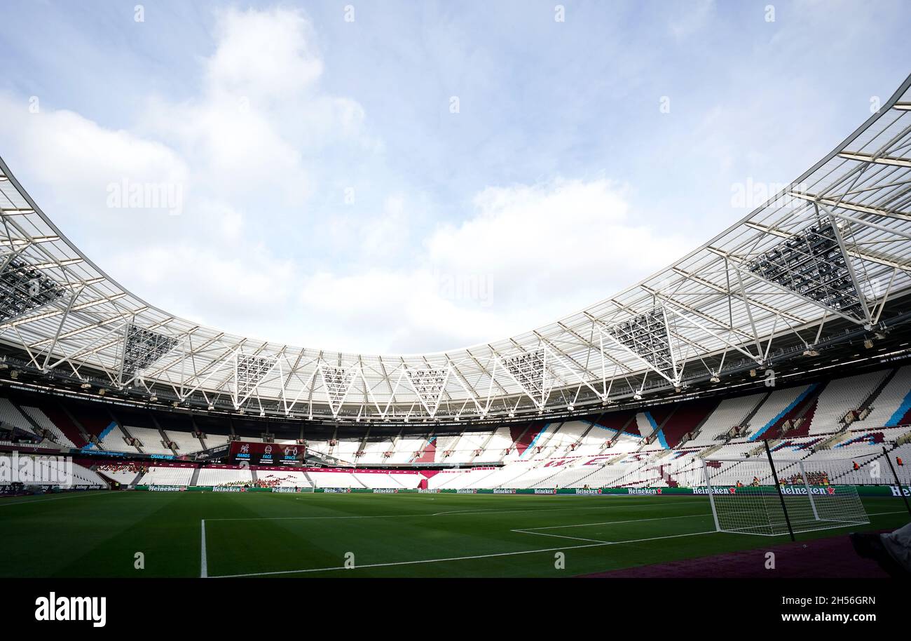 General view from inside the stadium before the Premier League match at ...