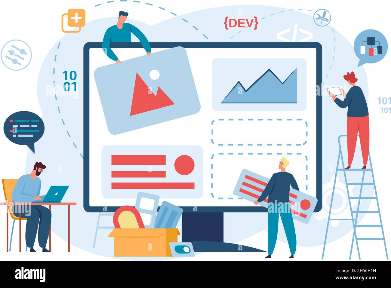 Team build Stock Vector Images - Alamy