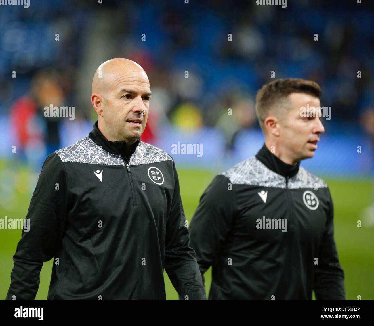 Madrid, Spain. November 6, 2021: referee warming-up during LaLiga ...