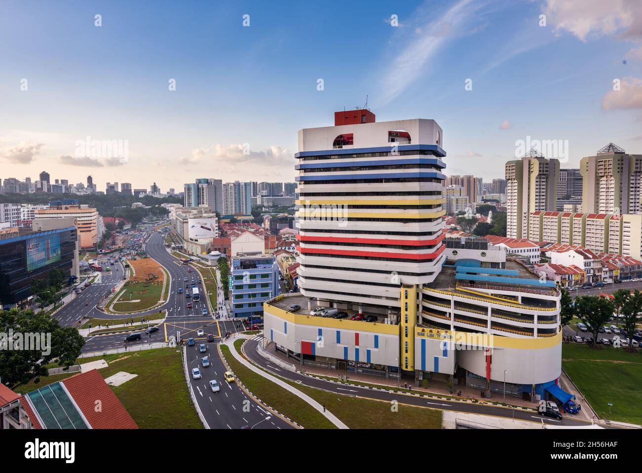 Singapore, 30 Dec 2015: Sim Lim Tower and surrounding buildings during ...