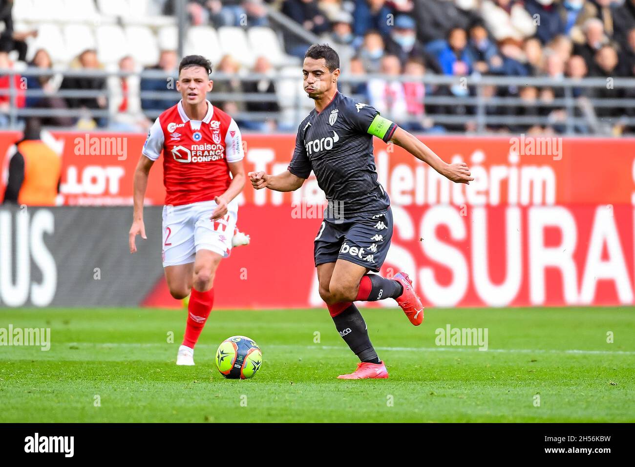 REIMS, FRANCE - NOVEMBER 7: Wissam Ben Yedder of AS Monaco during the ...