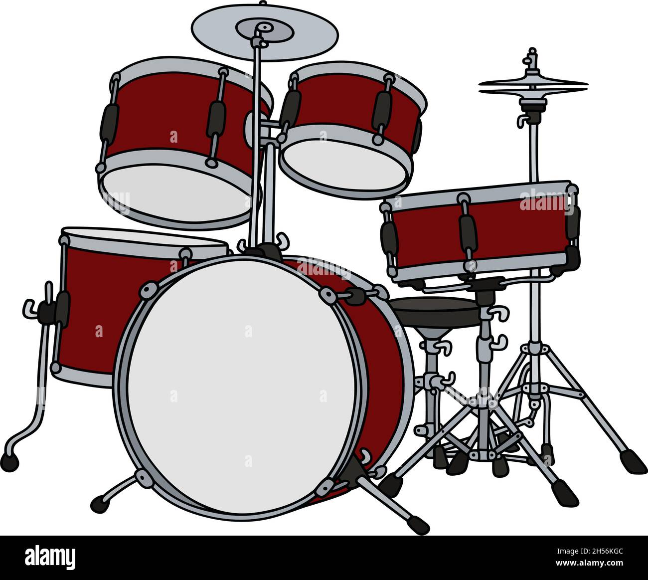 Hand drawing of a big red percussion Stock Vector Image & Art - Alamy